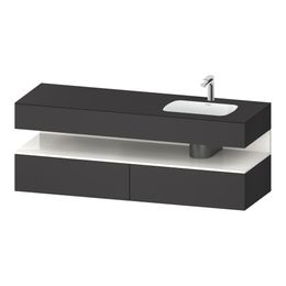 Duravit Einbauwaschtisch-M&ouml;bel-Set Qatego 160x50x60cm, Kon-WTU, B r, w g/Gra ma (QA4796022490000)
