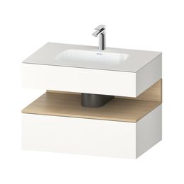 Duravit Einbauwaschtisch-M&ouml;bel-Set Qatego 80x55x60cm, E na/we matt, Konsolen-Waschtischunterbau (QA4785030840000)