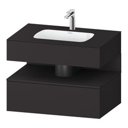 Duravit Einbauwaschtisch-M&ouml;bel-Set Qatego 80x55x60cm, graph matt, Konsolen-Waschtischunterbau (QA4785080800000)