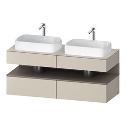 Duravit Waschtischunterschrank Qatego 140x55x60cm, ba m/ta m, Pl, B bs, B (QA4767043830010)