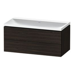Duravit M&ouml;bel-Set L-Cube 100x48x48cm, o HL, Nussb geb., 2 Schub. (LC6952N69690000)