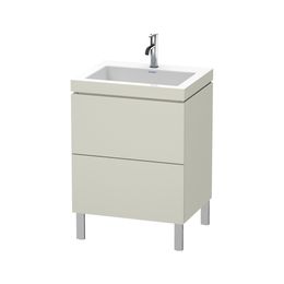 Duravit Waschtischunterschrank c-bonded L-Cube 60 x48cm, 1 HL, Tau ma, 2 Ausz., steh. (LC6936O9191)