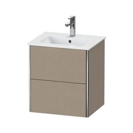 Duravit Waschtischunterschrank XSquare Compact 51x41,8x56cm, 2 Schubk., wandh&auml;ngend, Leinen (XS430607575)