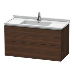 Duravit Waschtischunterschrank L-Cube 102x46,9cm, Nussb geb., 2 Schub., wandh&auml;ngend (LC626606969)