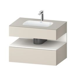 Duravit Einbauwaschtisch-M&ouml;bel-Set Qatego 80x55x60cm, w m/ta matt, Konsolen-Waschtischunterbau (QA4785084830000)