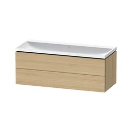 Duravit M&ouml;bel-Set L-Cube 120x48x48cm, o. Hahnl., Ei Nat, 2 Schub. (LC6953N30300000)