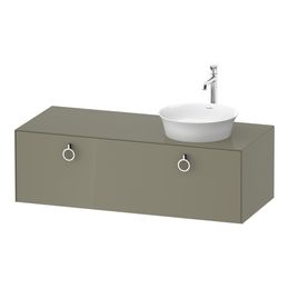 Duravit Waschtischunterschrank White Tulip 130x55cm, 1 AZ m G, B re, steingrau hgl (WT4982RH2H2)