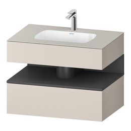 Duravit Einbauwaschtisch-M&ouml;bel-Set Qatego 80x55x60cm, gra m/ta m, Kon-WTU, B (QA4785049910010)