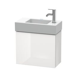 Duravit Waschtischunterschrank L-Cube 48x24x40cm, wandh&auml;ngend, T&uuml;r re, we. Hochglanz (LC6246R2222)