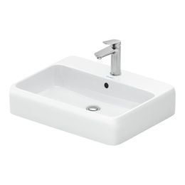 Duravit Aufsatzwaschtisch Qatego 60x47cm, we. hgl, m Hahnl., &Uuml;L, Hahnloch (2385600027)
