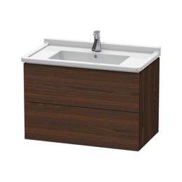 Duravit Waschtischunterschrank L-Cube 82x46,9cm, Nussb geb., 2 Schub., wandh&auml;ngend (LC626506969)