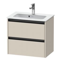 Duravit Waschtischunterschrank Ketho.2 Compact 61x39cm, Tau matt, 2 Schub., wandh&auml;ngend (K25255083830000)