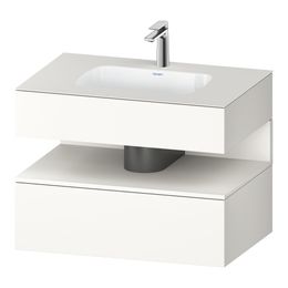 Duravit Einbauwaschtisch-M&ouml;bel-Set Qatego 80x55x60cm, we matt, Konsolen-Waschtischunterbau (QA4785084840000)