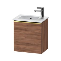 Duravit Waschtischunterschrank D-Neo 41x27,4x44cm, 1 T, An R, g pol/Nussb Nat (DE4259R34790000)
