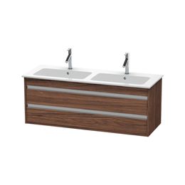 Duravit Waschtischunterschrank Ketho 127x47,5x48cm, 2 La, wandh&auml;ngend, Nussb dkl. (KT643202121)