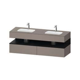Duravit Einbauwaschtisch-M&ouml;bel-Set Qatego 160x55x60cm, Kon-WTU, Ei sw/Basalt ma (QA4797016430000)