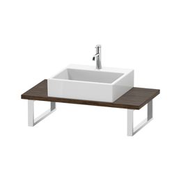 Duravit Konsole Compact L-Cube 80-200x48cm, 1 AS, St&auml;r 3cm, Nussb dkl. (LC104C02121)