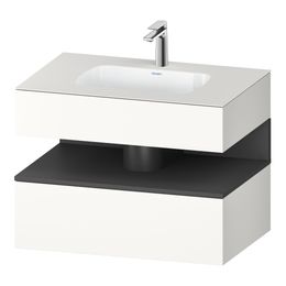 Duravit Einbauwaschtisch-M&ouml;bel-Set Qatego 80x55x60cm, gra m/we matt, Konsolen-Waschtischunterbau (QA4785049840000)