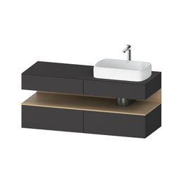 Duravit Waschtischunterschrank Qatego 140x55x60cm, E na/gra m, Pl, B r, B (QA4766030490010)