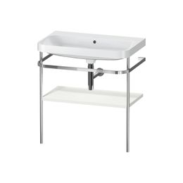 Duravit M&ouml;belwaschtisch-Kombi Happy D.2 Plus 77,5x49cm, o HL, No we s-matt, m Konsole (HP4837N3939)
