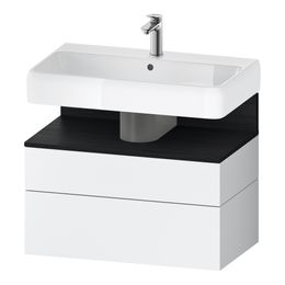 Duravit Waschtischunterschrank Qatego 79x47x59cm, E sw/we m, 1 Kast, 1 Ausz. (QA4394016180000)