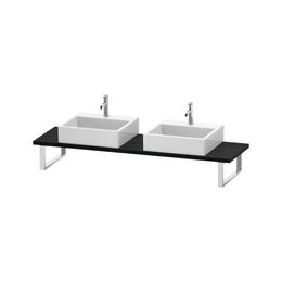 Duravit Konsole DuraStyle f AWT, 2 Ausschn, St&auml;rke 3cm, Ei sw (DS105C01616)