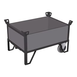 VARIOFIT Rollplatte mit 4 W&auml;nden RAL 7016 (zu-1123/AG)
