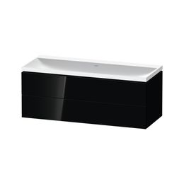 Duravit M&ouml;bel-Set L-Cube 120x48x48cm, o. Hahnl., sw hgl, 2 Schub. (LC6953N40400000)