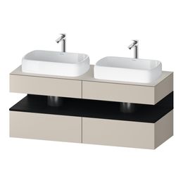 Duravit Waschtischunterschrank Qatego 140x55x60cm, E sw/tau m, Pl, B bs, B (QA4767016910010)
