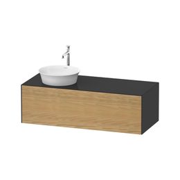 Duravit Waschtischunterschrank White Tulip 130x55cm, 1 AZ, 1 Pl, B l, E Nat gra hgl (WT4977LH5H1)