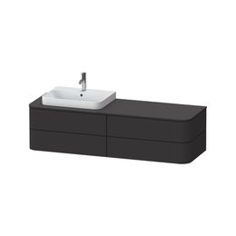Duravit Waschtischunterschrank o. ES Happy D.2 Plus 40,8x160cm, 4 SchKa., BP l, graph matt (HP4973L80800010)