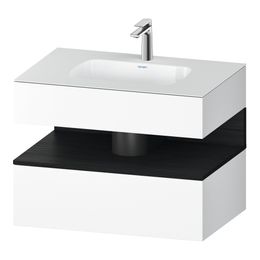 Duravit Einbauwaschtisch-M&ouml;bel-Set Qatego 80x55x60cm, E sw/we m, Kon-WTU, Nischenb (QA4785016180010)