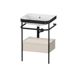 Duravit M&ouml;belwaschtisch-Kombi Happy D.2 Plus 57,5x49cm, o HL, T m, m Konso, 1 Lad (HP4740N8383)