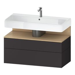 Duravit Waschtischunterschrank Qatego 99x47x59cm, E na/gra m, 1 Kast, 1 Ausz. (QA4395030800000)