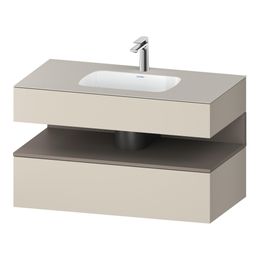 Duravit Einbauwaschtisch-M&ouml;bel-Set Qatego 100x55x60cm, ba m/tau matt, Konsolen-Waschtischunterbau (QA4786043830000)