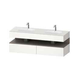 Duravit Einbauwaschtisch-M&ouml;bel-Set Qatego 160x55x60cm, Kon-WTU, B, ba matt/we matt (QA4797043840010)