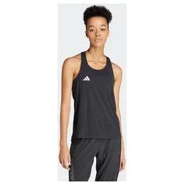 Lauftop Adidas PERFORMANCE "ADIZERO E TANK", Gr. S, schwarz, Obermaterial: 100% Polyester, Rundhals, Tops