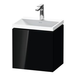 Duravit M&ouml;bel-Set L-Cube 45x35x48cm, 1 T&uuml;r, An L, m HL, sw hgl (LC6948O40400000)
