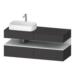 Duravit Waschtischunterschrank Qatego 140x55x60cm, w m/Gr m, Pl, B l, Nischenb (QA4765018490010)