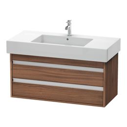 Duravit Waschtischunterschrank Ketho 100x45,5cm, Nussb Nat, 2 Schubk., wandh&auml;ngend (KT664107979)