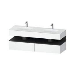 Duravit Einbauwaschtisch-M&ouml;bel-Set Qatego 160x55x60cm, Kon-WTU, graph matt/we ma (QA4797049180000)