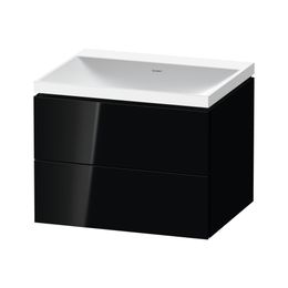 Duravit M&ouml;bel-Set L-Cube 60x48x48cm, o. Hahnl., sw hgl, 2 Schub. (LC6950N40400000)