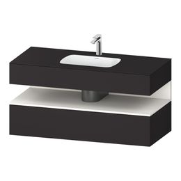 Duravit Einbauwaschtisch-M&ouml;bel-Set Qatego 120x55x60cm, w m/Gr matt, Konsolen-Waschtischunterbau (QA4787084800000)