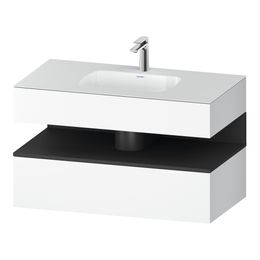 Duravit Einbauwaschtisch-M&ouml;bel-Set Qatego 100x55x60cm, gra m/we m, Kon-WTU, B (QA4786049180010)