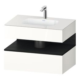 Duravit Einbauwaschtisch-M&ouml;bel-Set Qatego 80x55x60cm, E sw/we g, Kon-WTU, Nischenb (QA4785016220010)