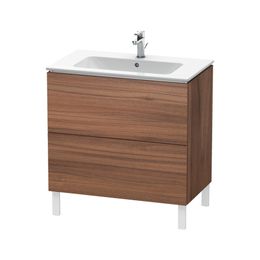 Duravit Waschtischunterschrank L-Cube 82x48,1cm, Nussb Nat, 2 Ausz&uuml;ge, stehend (LC662607979)
