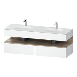 Duravit Einbauwaschtisch-M&ouml;bel-Set Qatego 160x55x60cm, Kon-WTU, Ei Marmor/w ma (QA4797055180000)