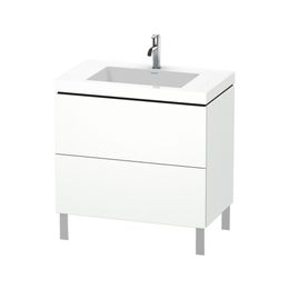 Duravit Waschtischunterschrank c-bonded L-Cube 80x48cm, 1 HL, we. matt, 2 Ausz., steh. (LC6937O8484)