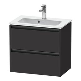 Duravit Waschtischunterschrank Ketho.2 Compact 61x39cm, graph matt, 2 Schub., wandh&auml;ngend (K25255080800000)