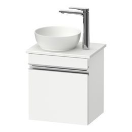 Duravit Konsolen-Waschtischunterschrank wandh&auml;ngend Sivida 40x44x32,5cm, T&uuml;r, Gr. chr, li, we. Matt (SV4656L10180000)